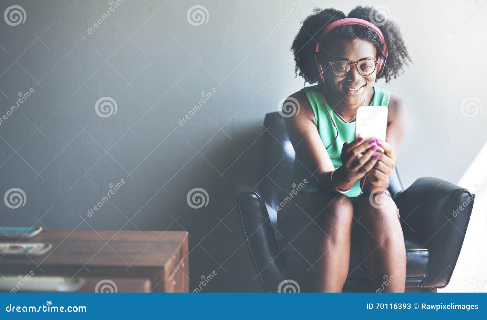 Listening Audio Communication Technology Chilling Concept Stock Image ...