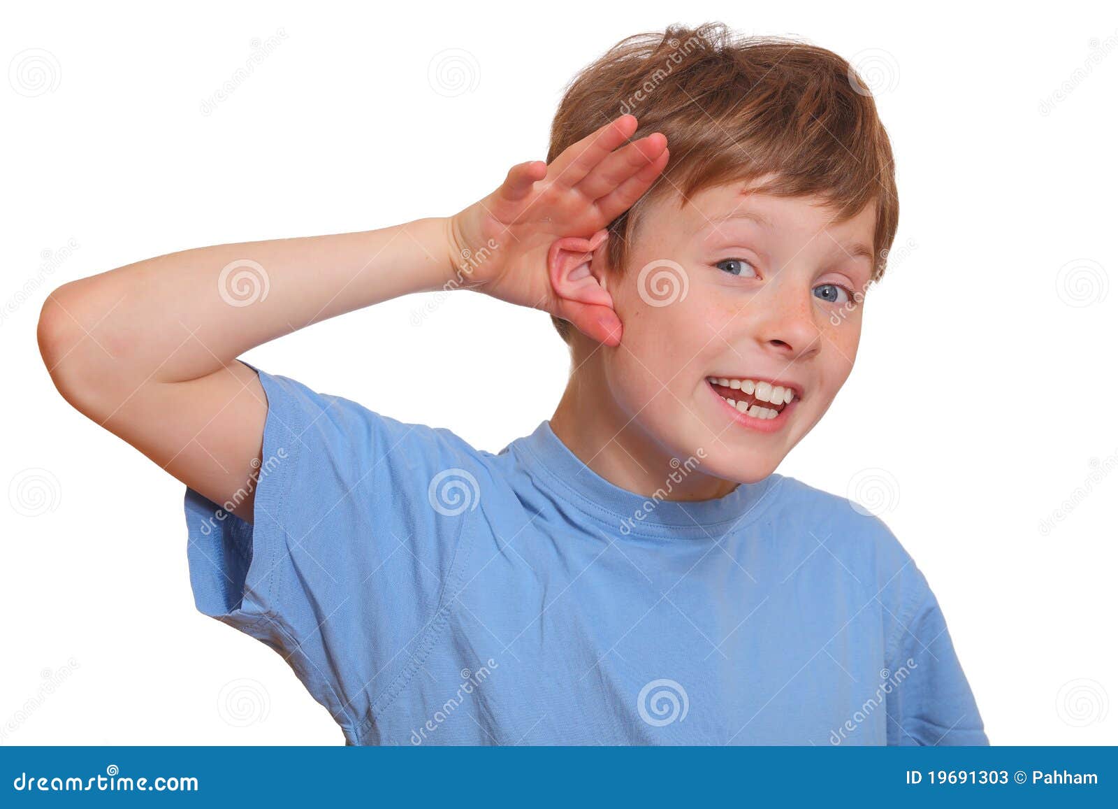 Listening boy stock image. Image of face, hear, looking - 19691303