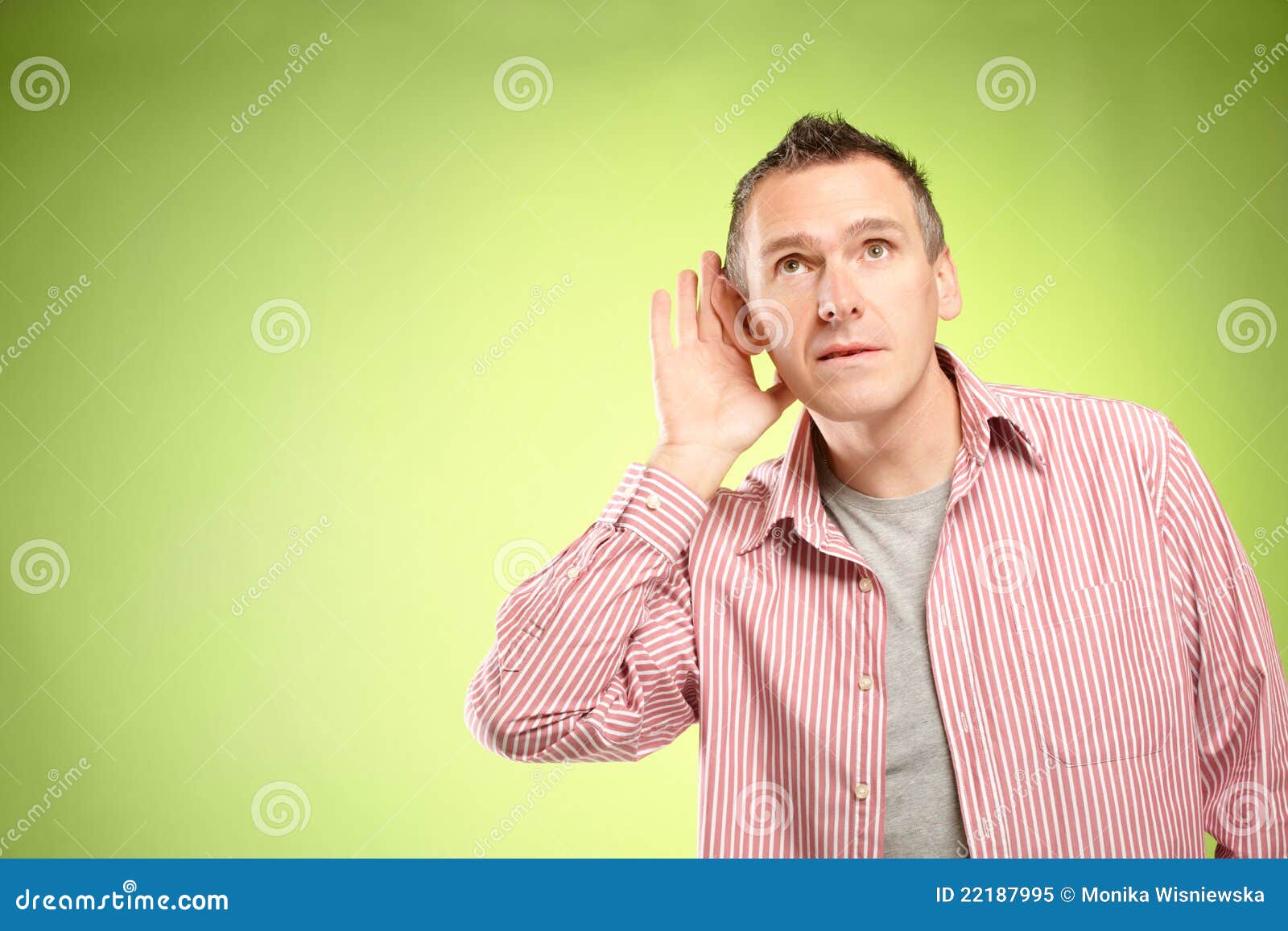 Listening Man stock image. Image of sound, bright, adult - 22187995