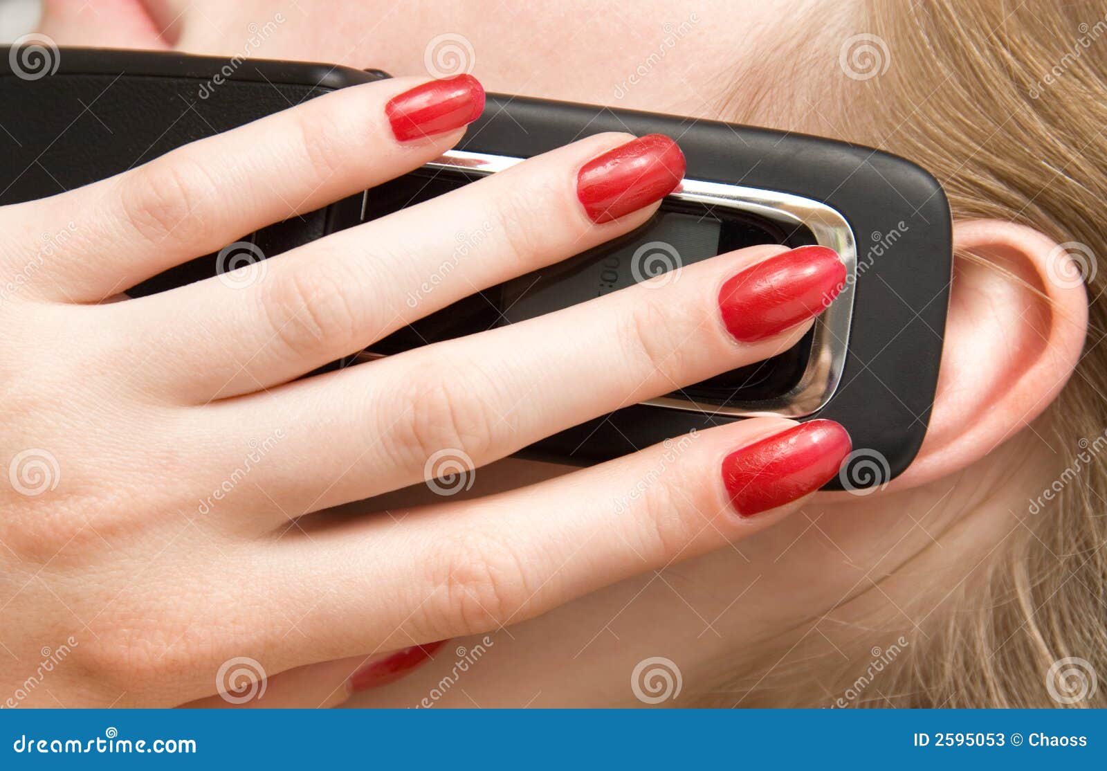 Listening mobile phone stock image. Image of call, close - 2595053