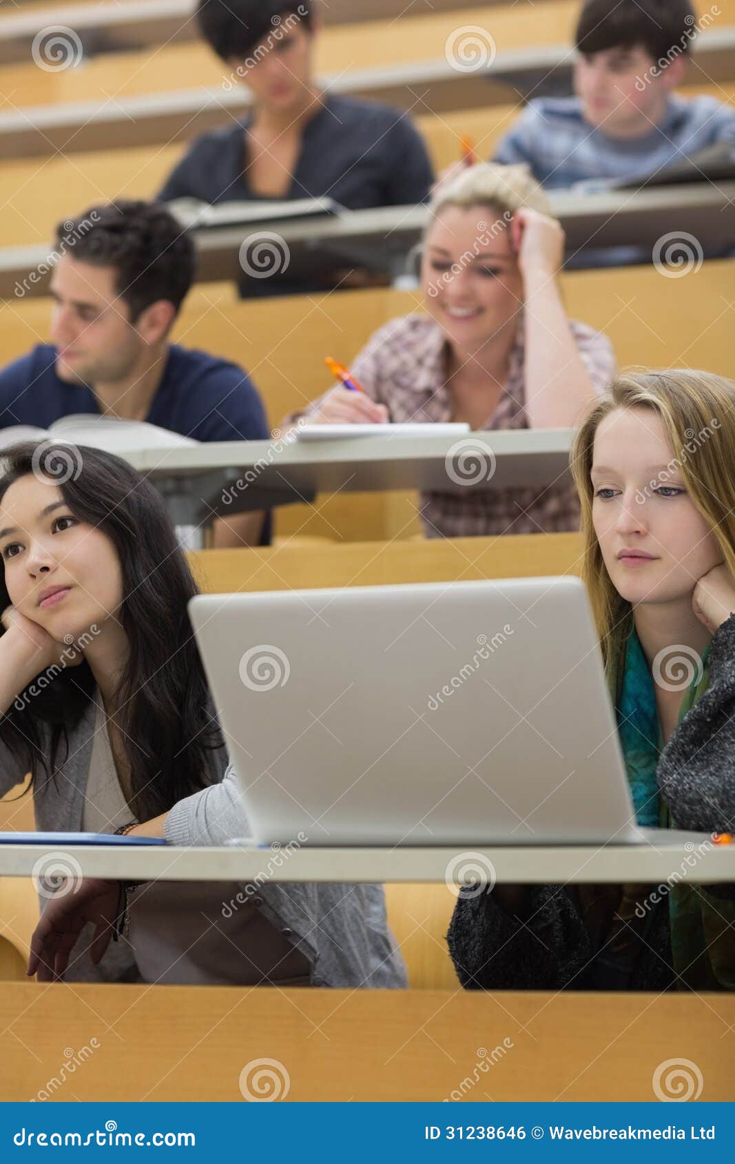 Listening Students in a Lecture Hall Stock Photo - Image of hall ...