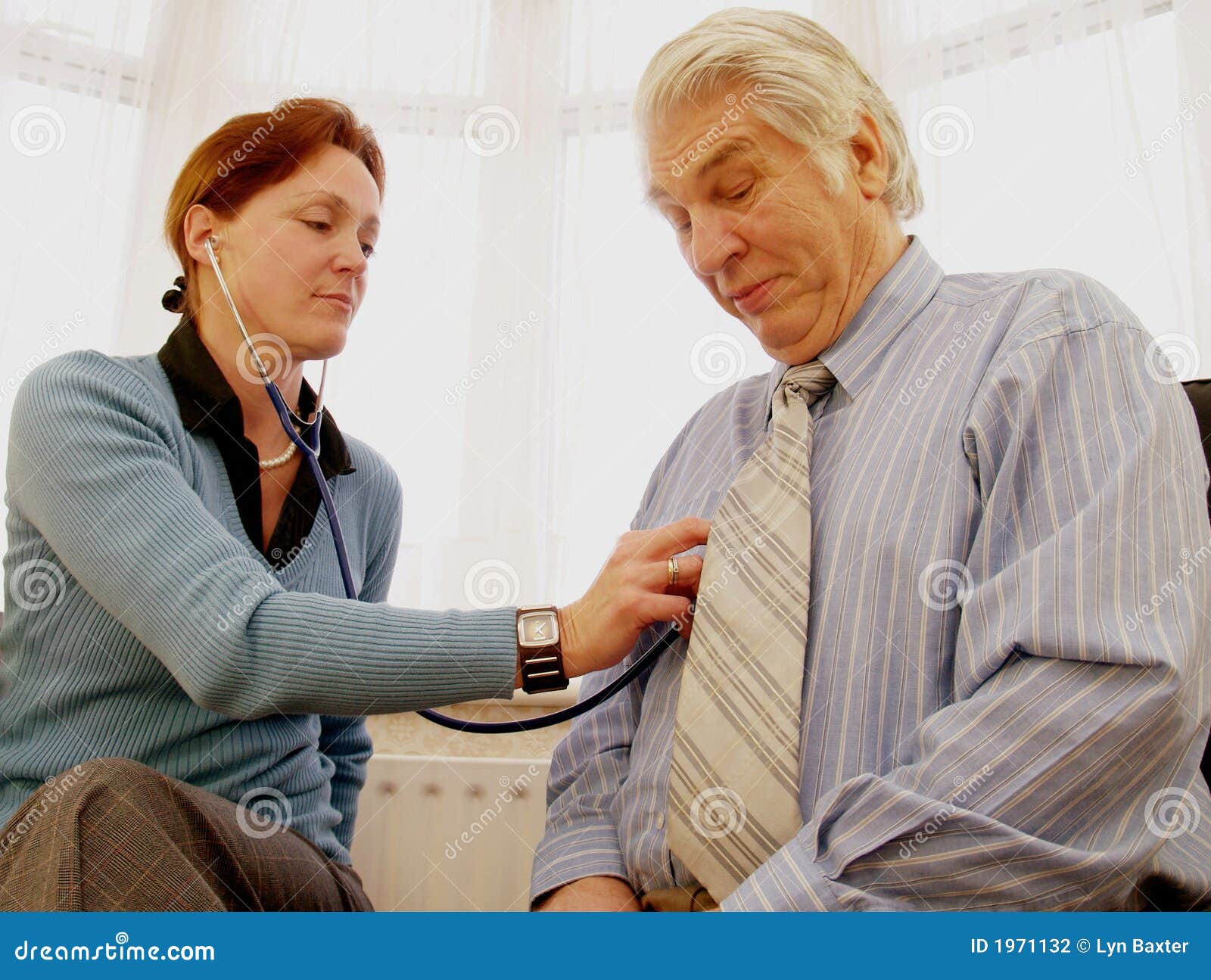 Listening to his heartbeat stock photo. Image of doctor - 1971132