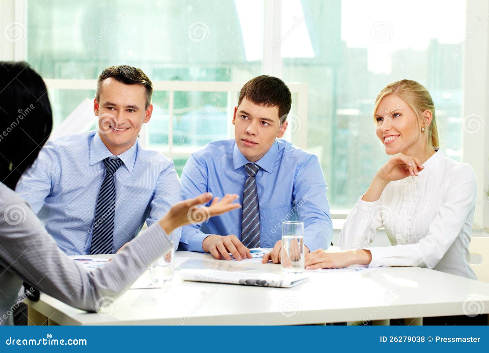 Listening to leader stock photo. Image of formal, corporate - 26279038
