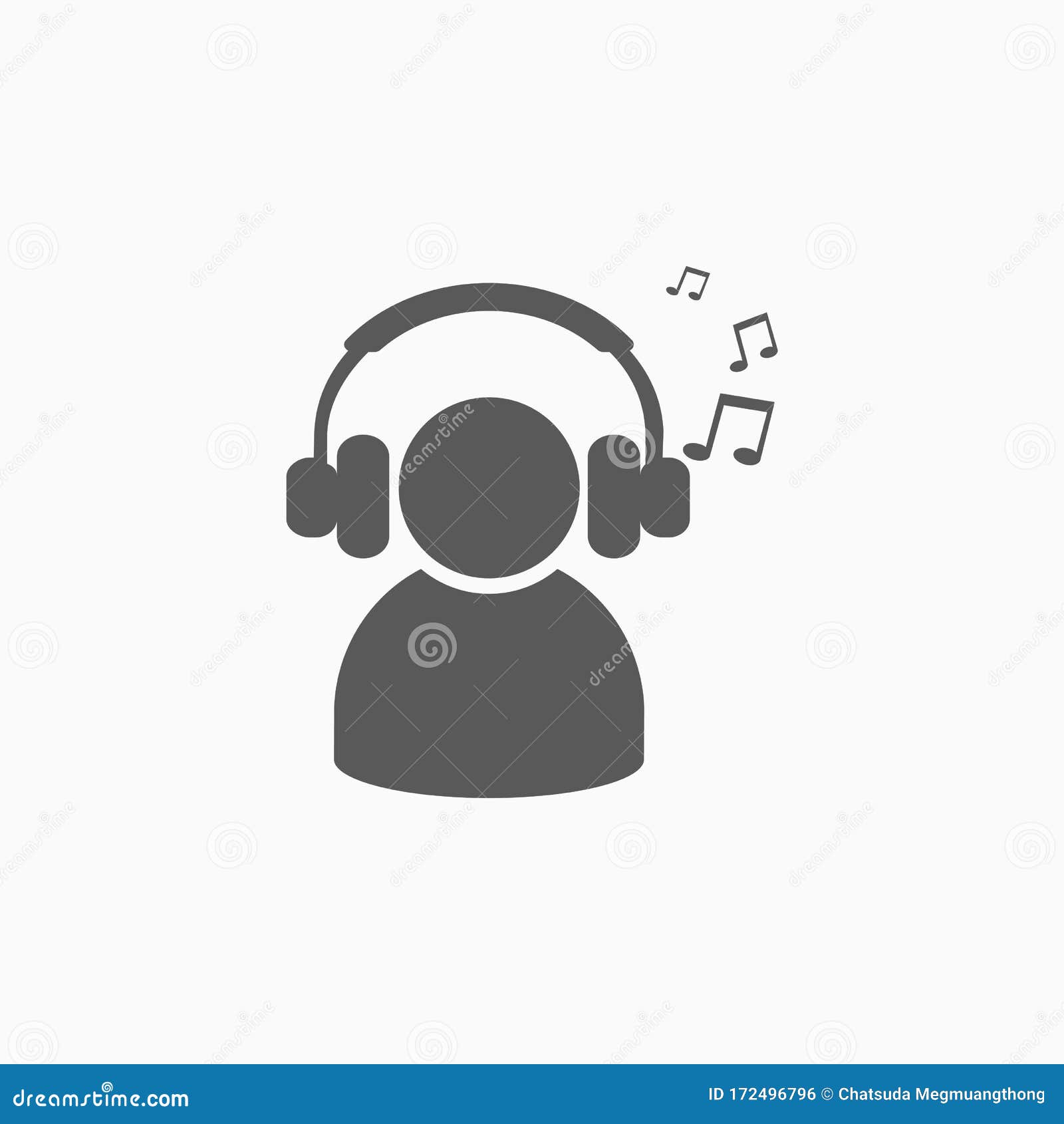 Listening To Music Icon, Music, Audience, Audition, Headphone Stock ...