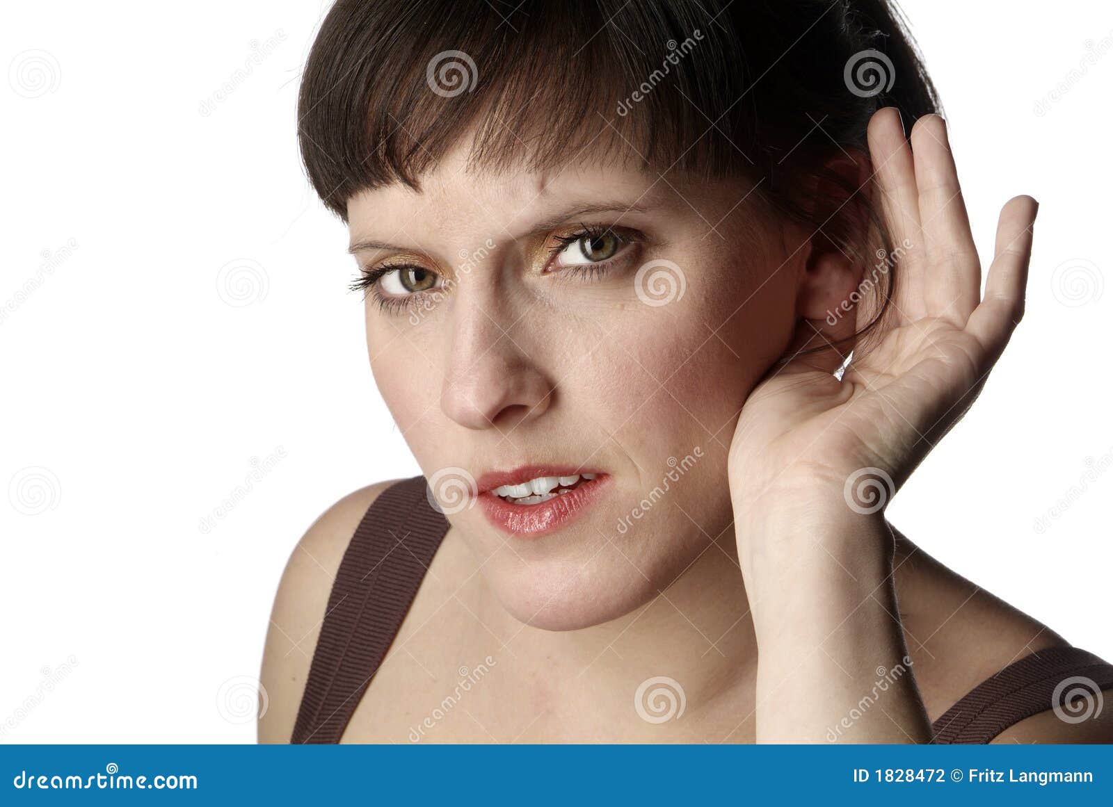 Listening woman stock photo. Image of loud, hear, confident - 1828472