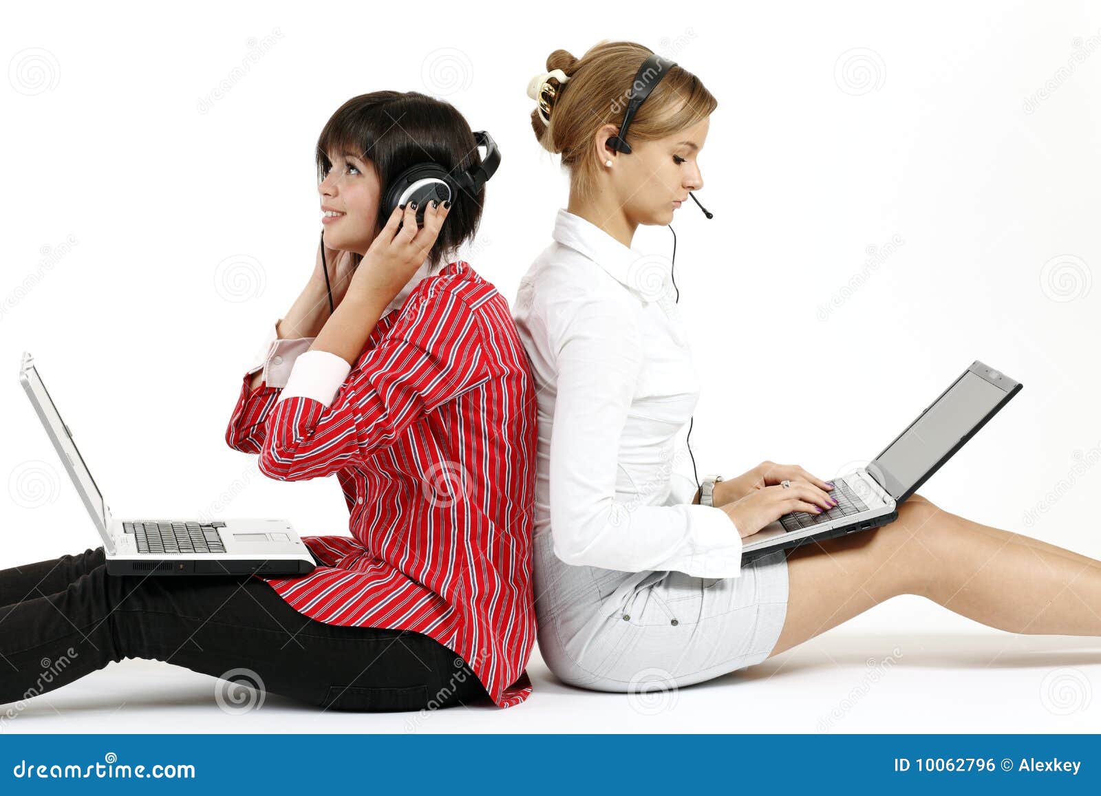 Listening And Working Picture. Image: 10062796