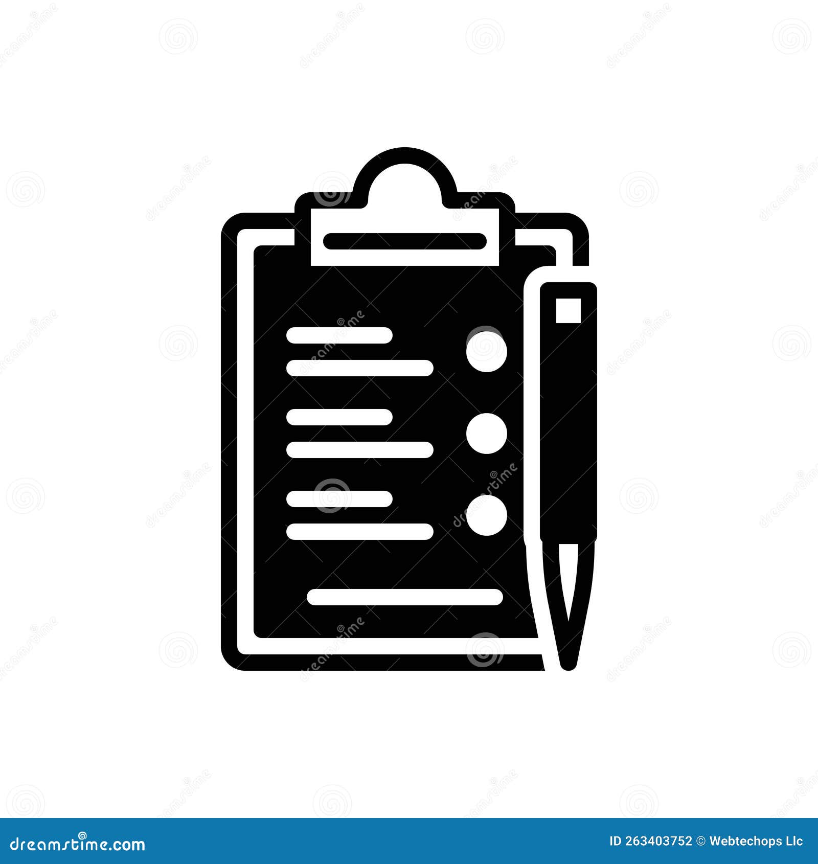 Black Solid Icon for Lists, Index and Clipboard Stock Vector ...