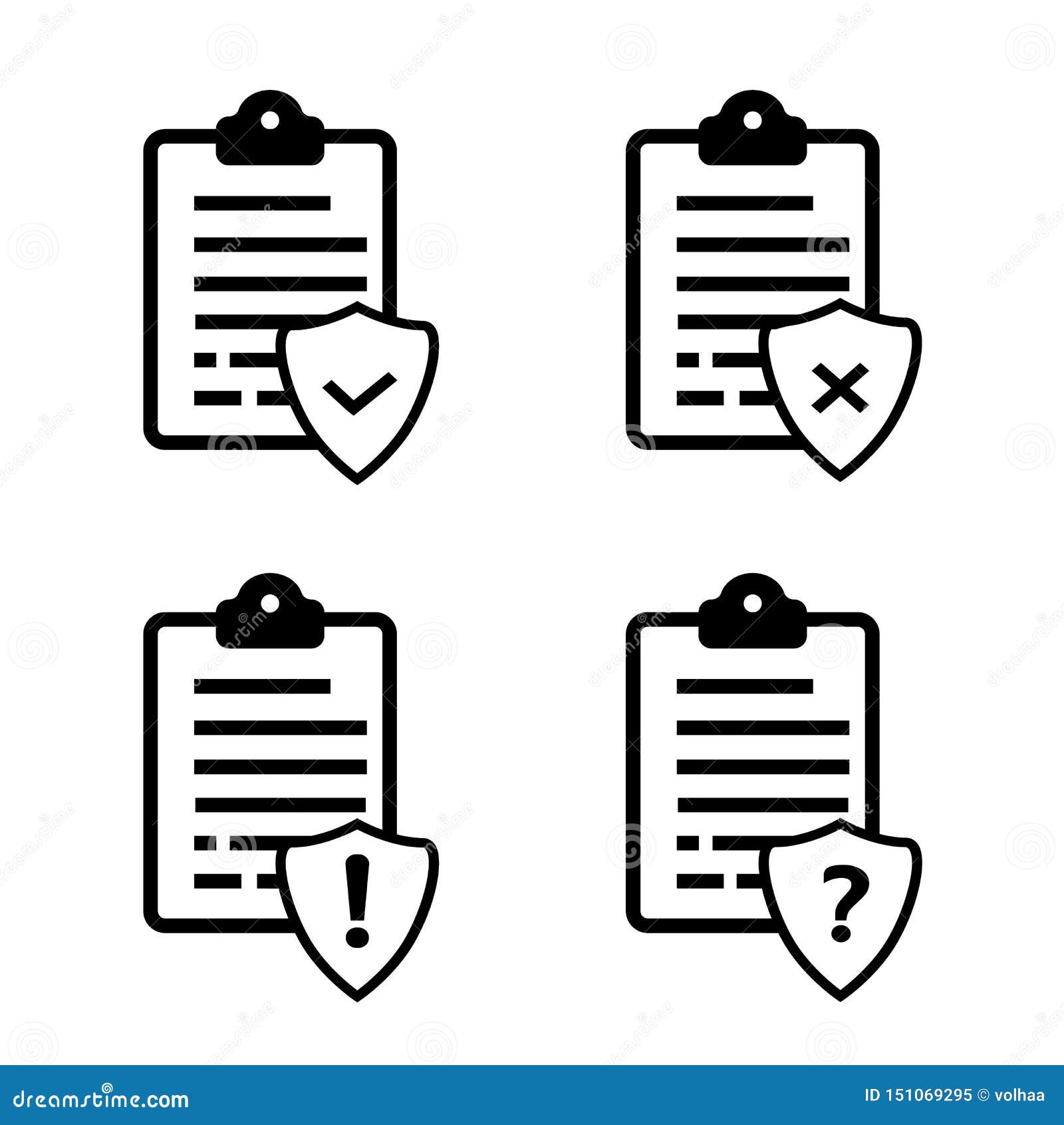 Lists or Protocols Vector Icons Stock Vector - Illustration of isolated ...
