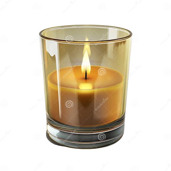 A Lit Candle Inside a Glass Jar Stock Image - Illustration of cozy ...