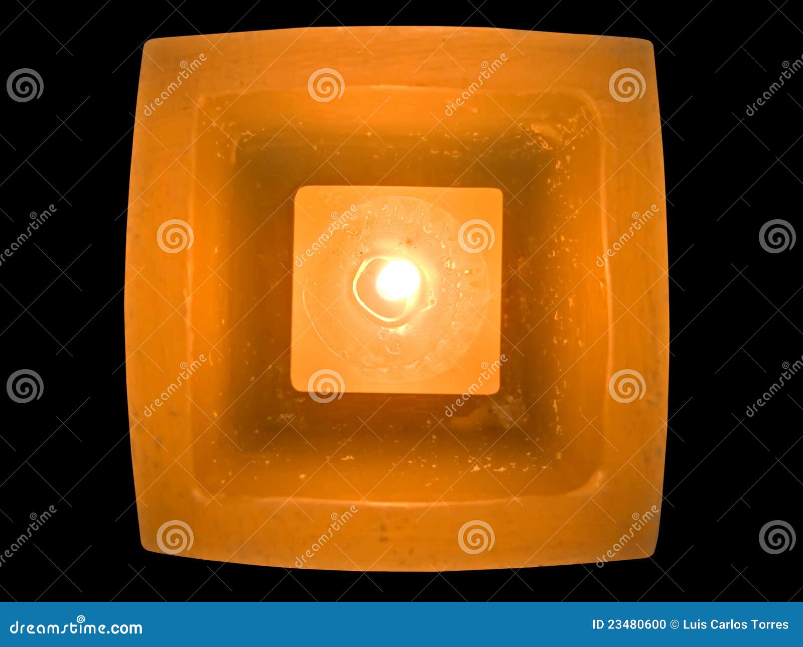 Lit candle top view stock photo. Image of horizontal - 23480600