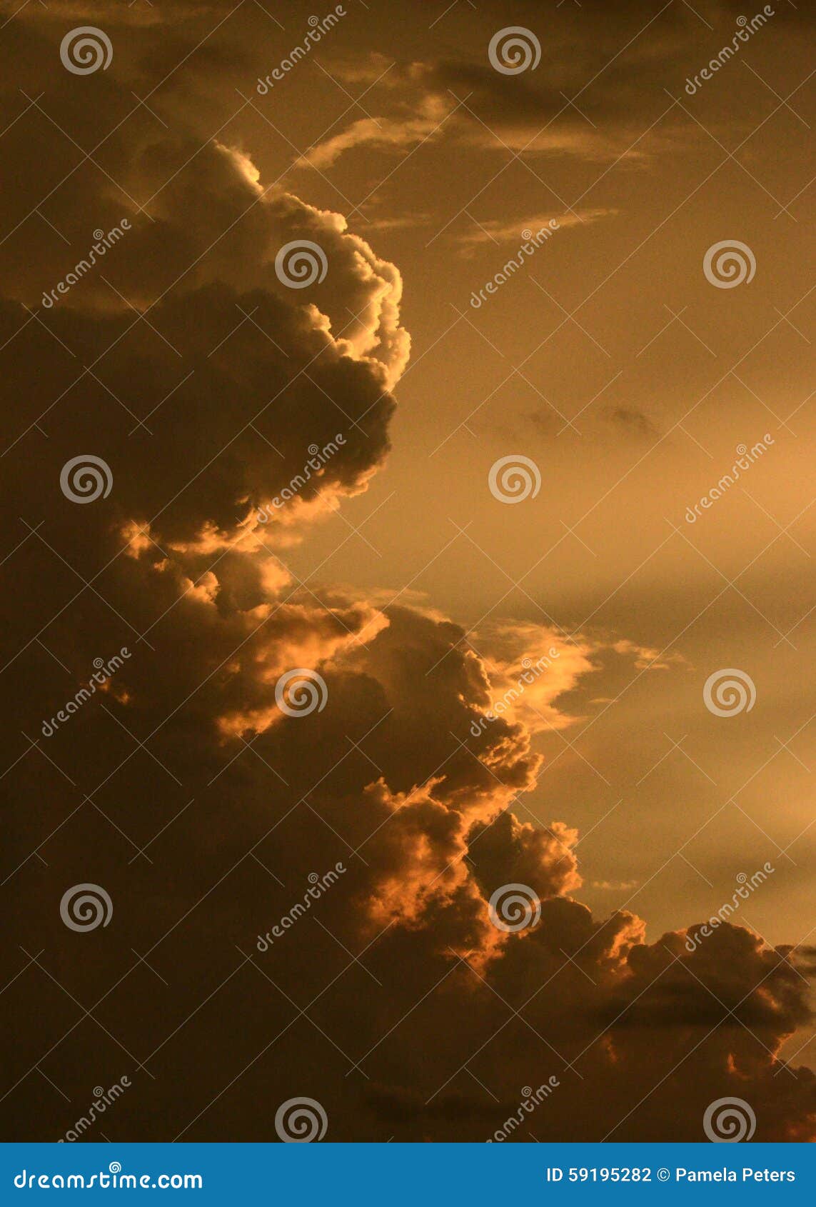 Lit Clouds stock photo. Image of storm, summer, natural - 59195282