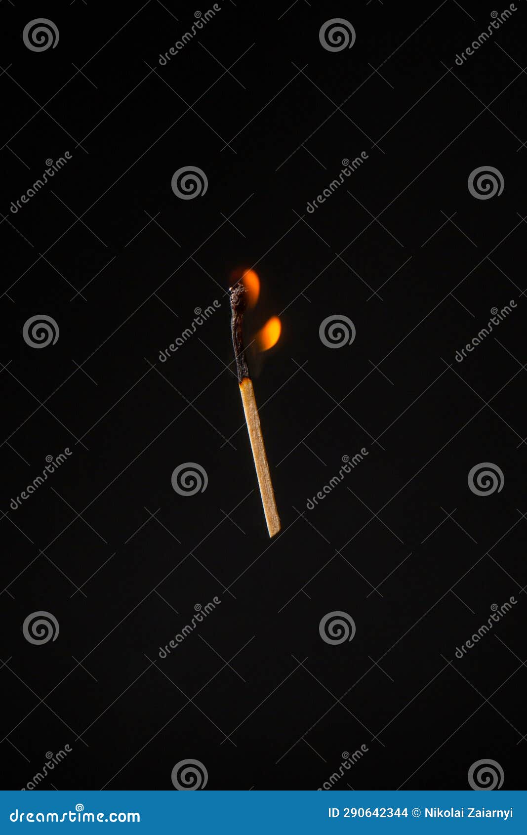 Lit Falling Match on a Black Background Stock Photo - Image of darkness ...