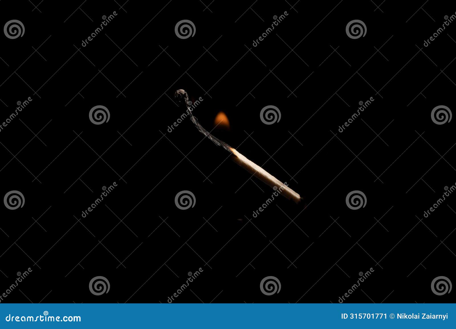 Lit Falling Match on a Black Background Stock Image - Image of detail ...