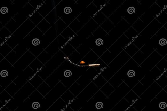 Lit Falling Match on a Black Background Stock Photo - Image of macro ...
