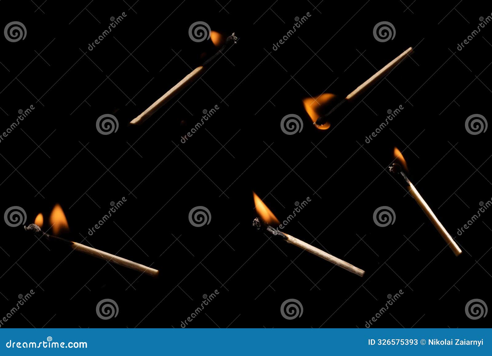 Lit Falling Match on a Black Background Stock Image - Image of darkness ...