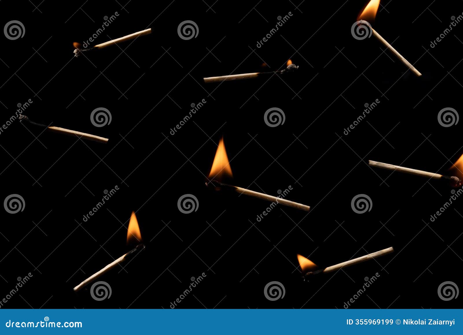 Lit Falling Match on a Black Background Stock Image - Image of ignite ...