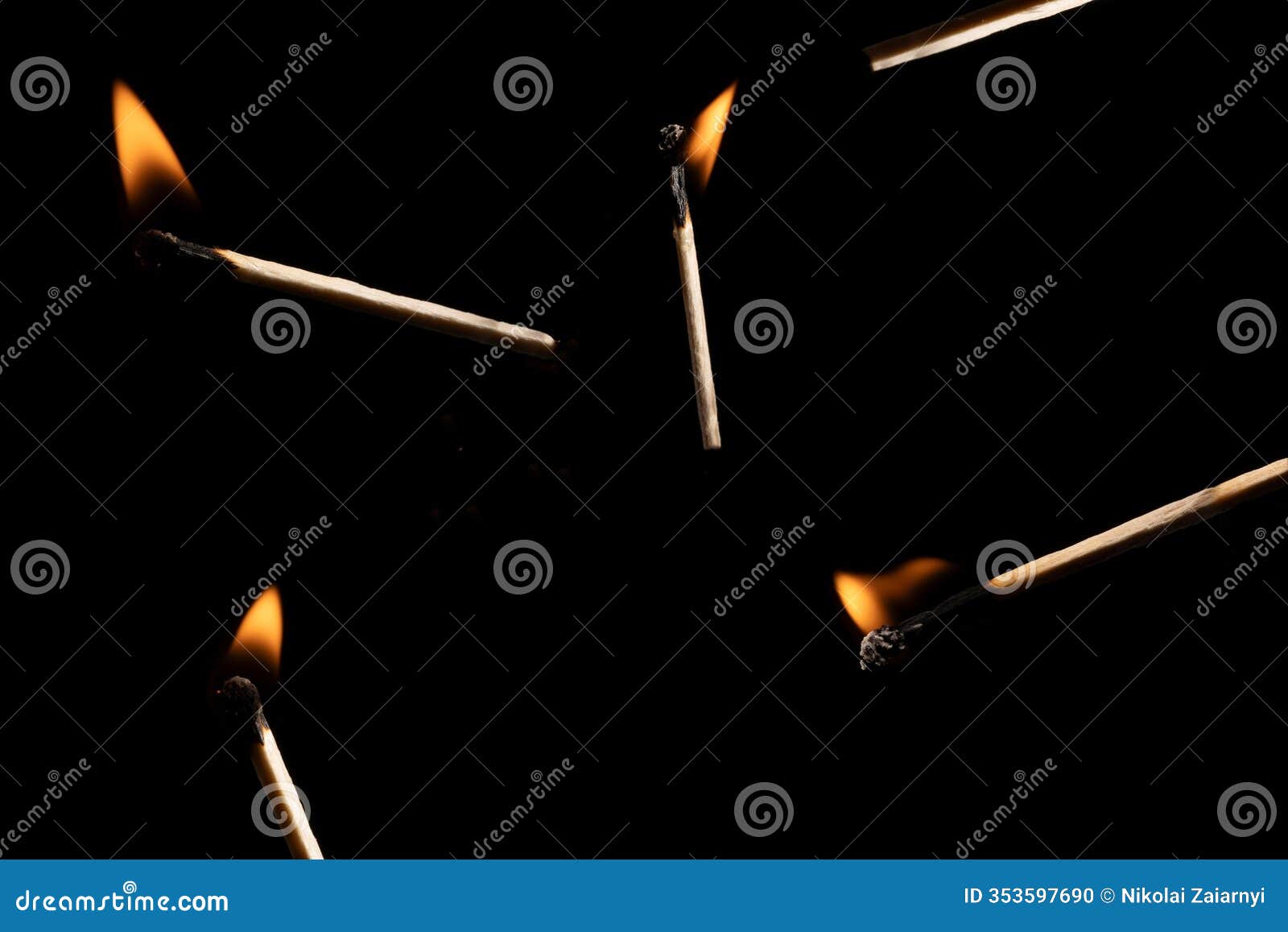 Lit Falling Match on a Black Background Stock Photo - Image of fire ...