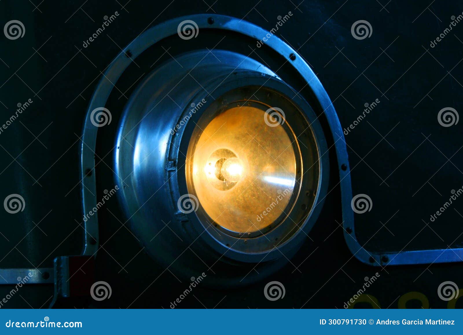 Lit Headlight of a Train Locomotive Stock Photo - Image of trains ...