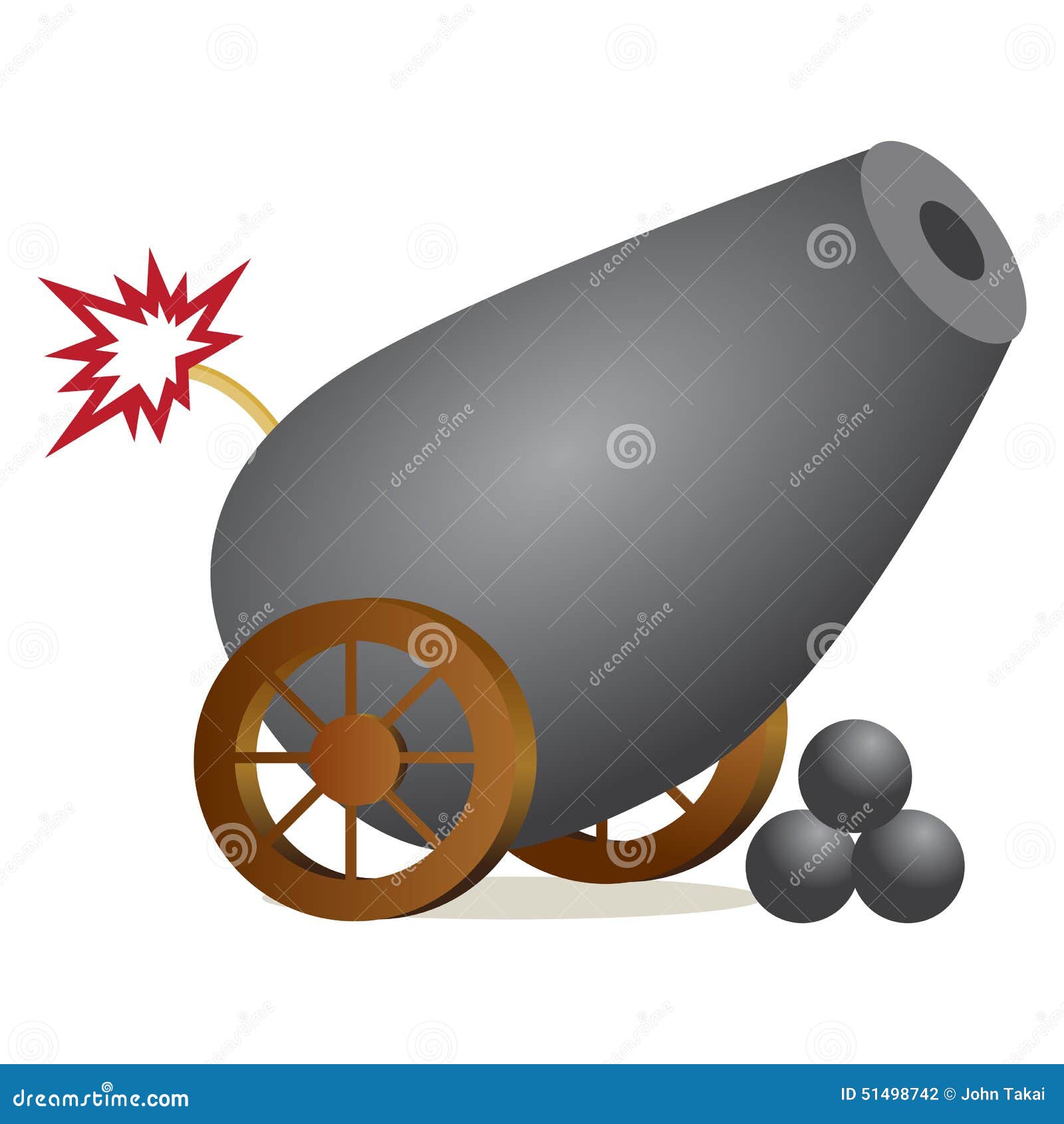 Lit-Kanonen-Ikone vektor abbildung. Illustration von beleuchtete - 51498742