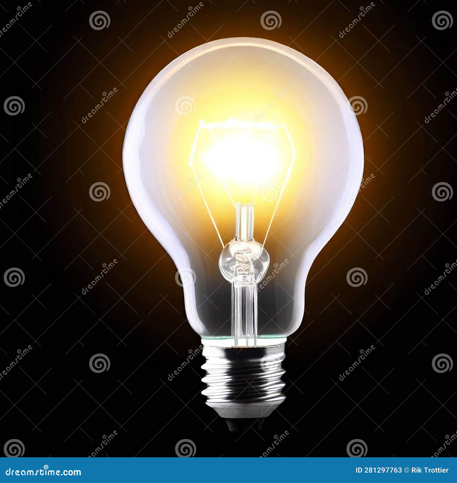 Lit Light Bulb Idea