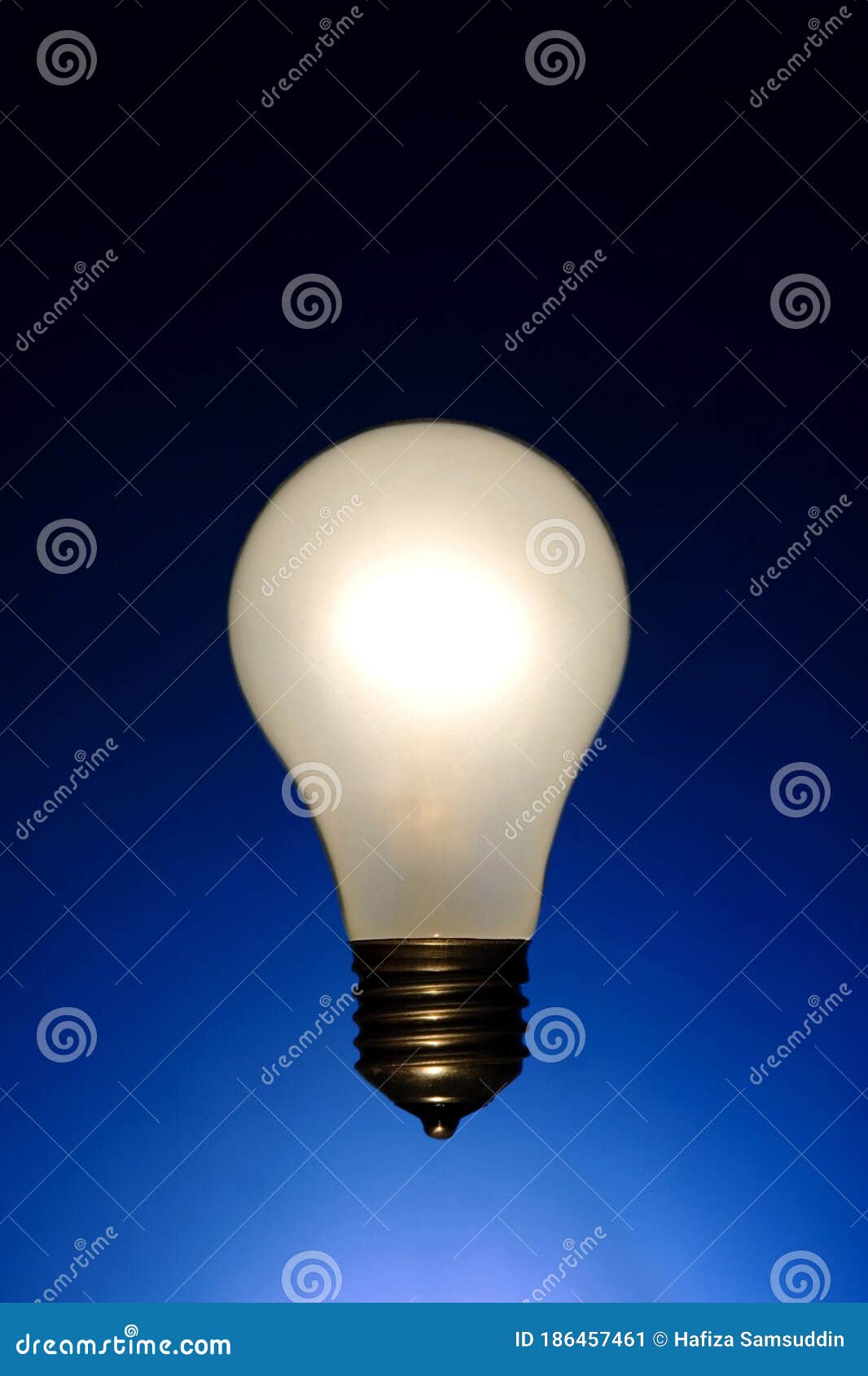 Lit light bulb stock image. Image of electricity, electric - 186457461