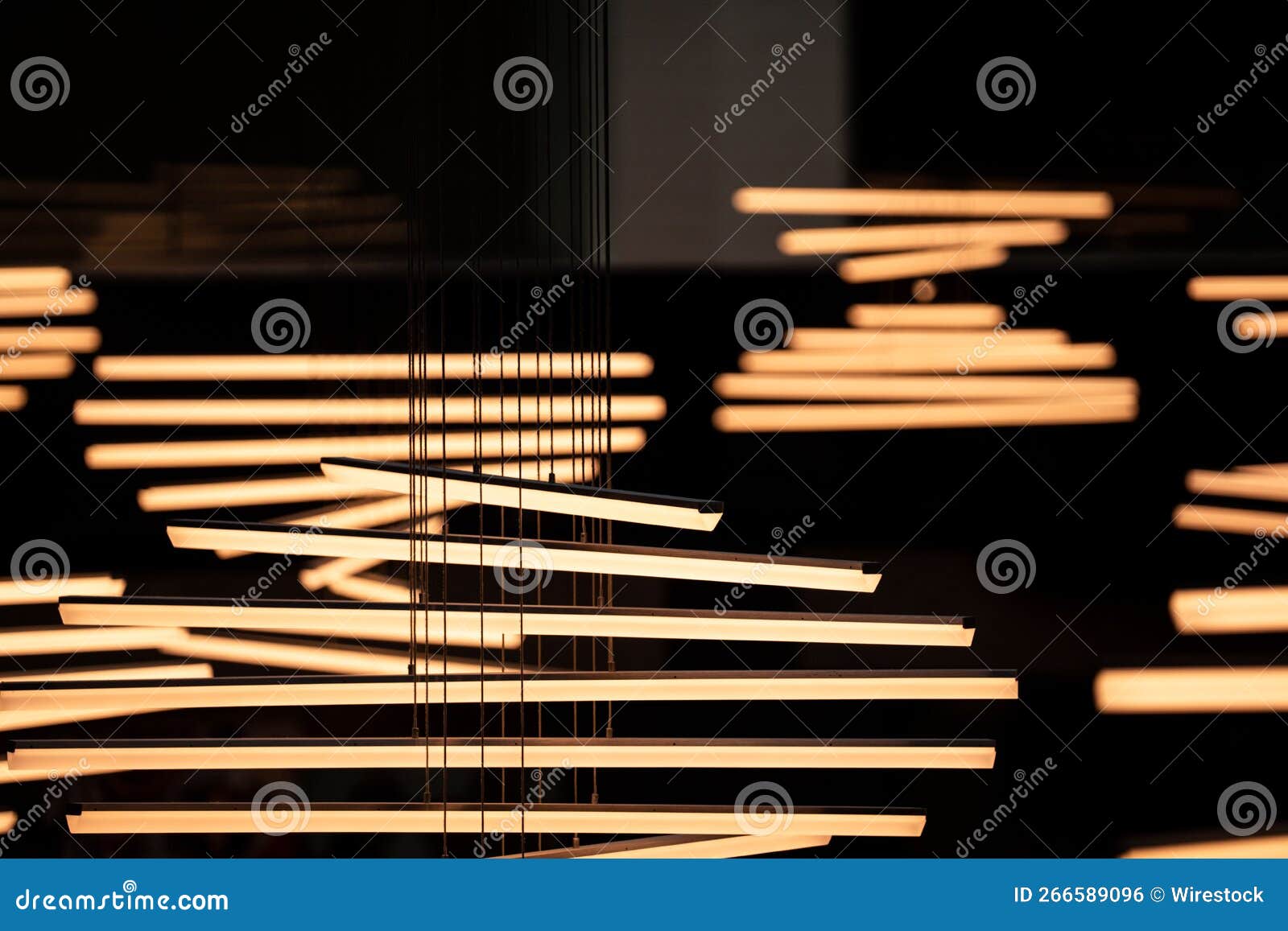 Lit Light Sticks on the Ceiling. Stock Photo - Image of room, sticks ...