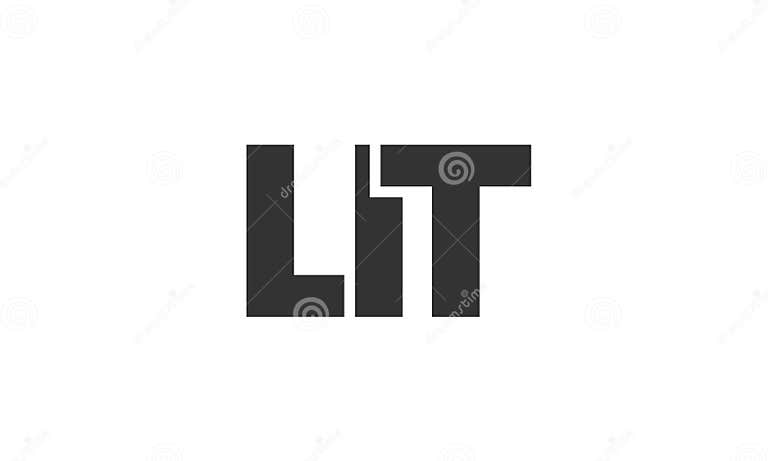 LIT Logo Design Template with Strong and Modern Bold Text. Initial ...