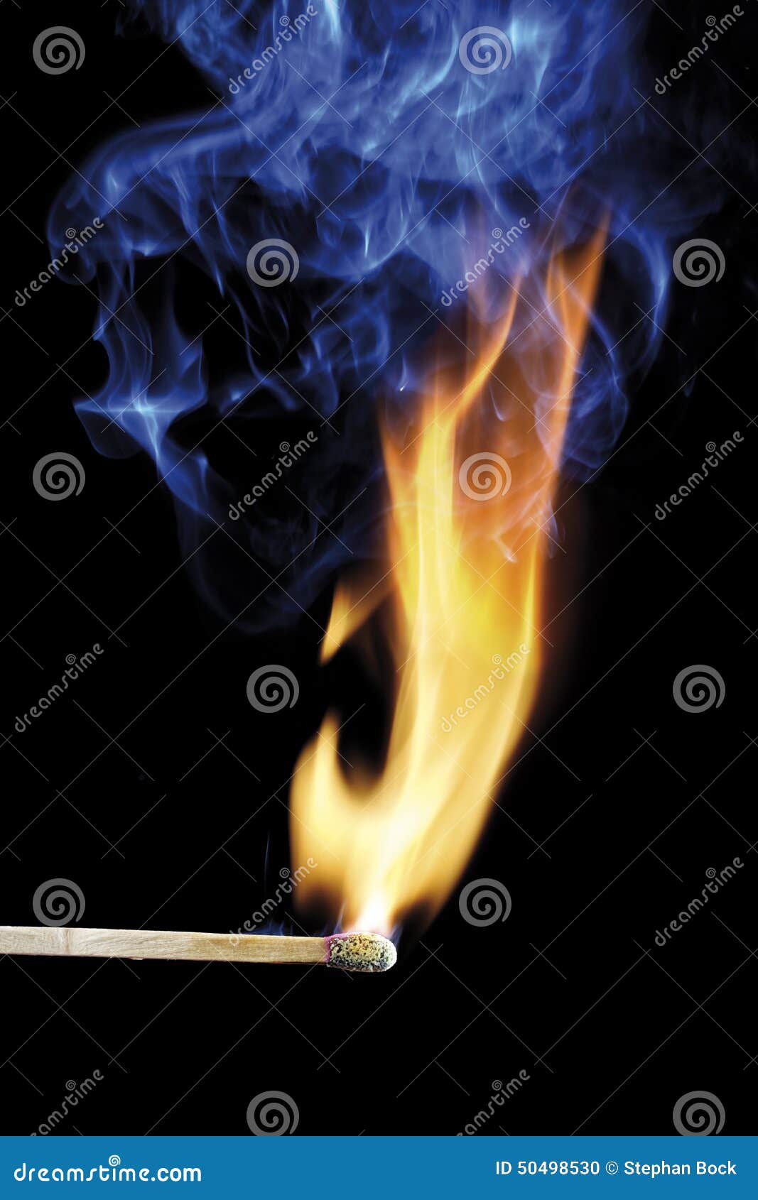 Lit Match On Dark Background, Close-up Royalty-Free Stock Image ...