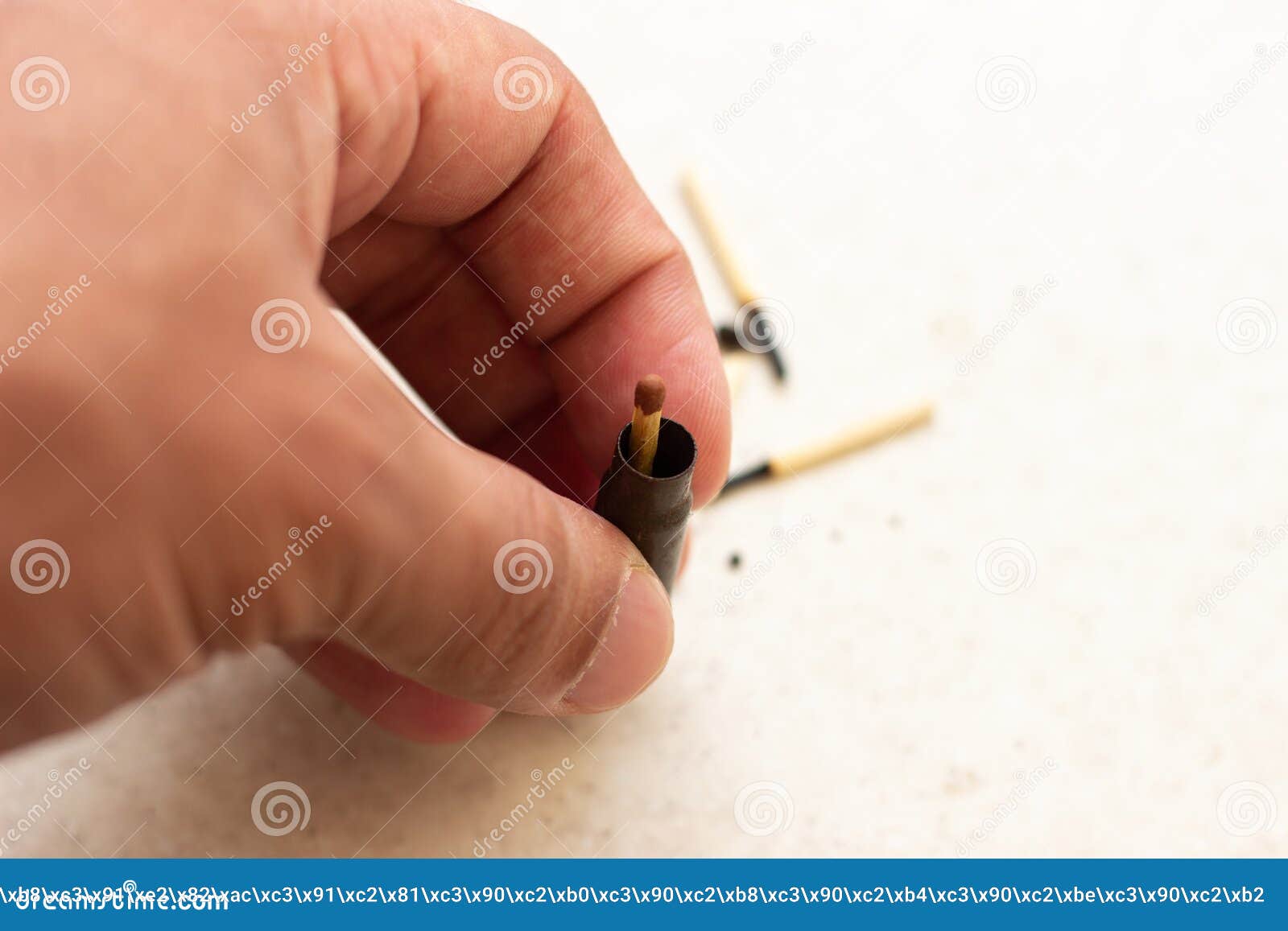 Lit Match in Hand. Burning Match on White Background. Burning Match in ...