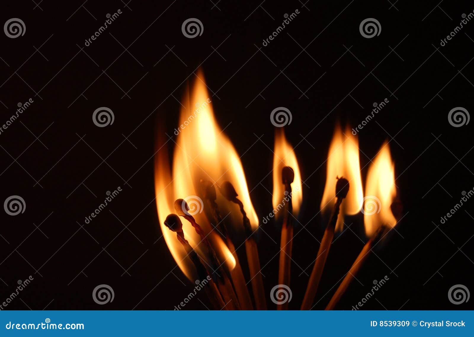 Lit Matches stock image. Image of light, match, flaming - 8539309