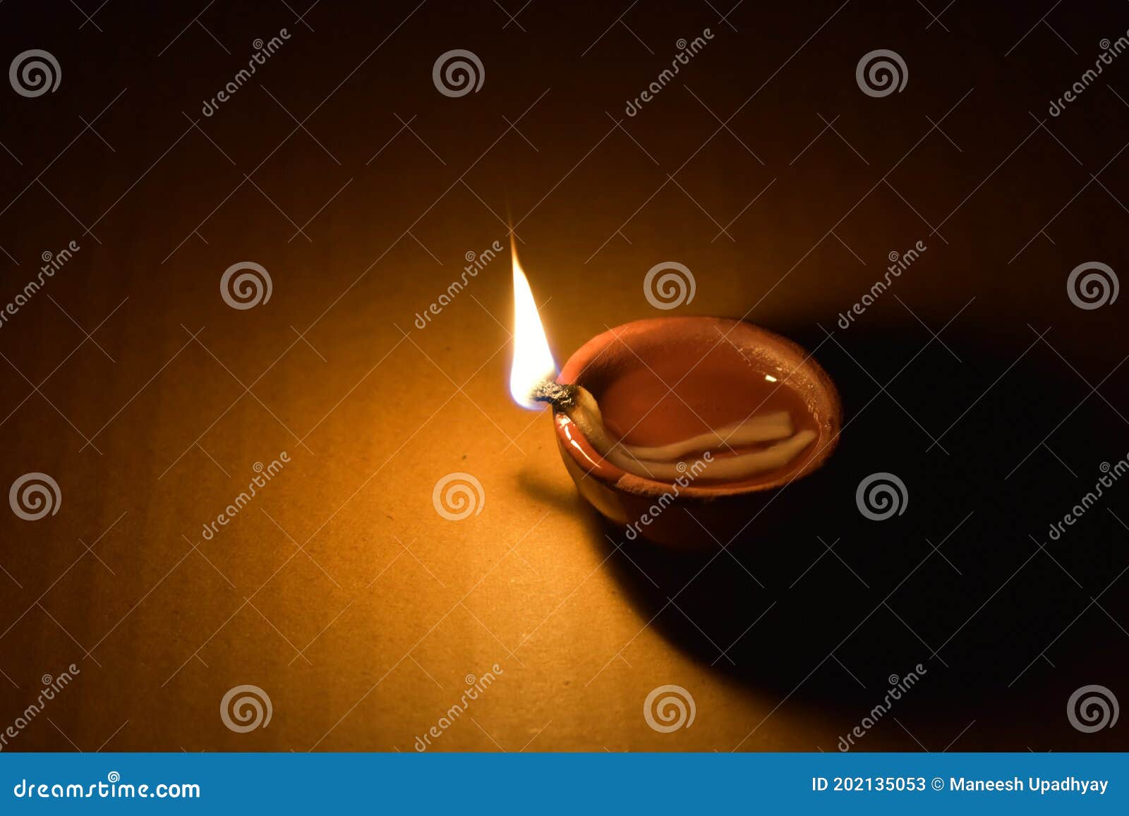 Lit oil lamp in dark stock image. Image of earthen, glowing - 202135053