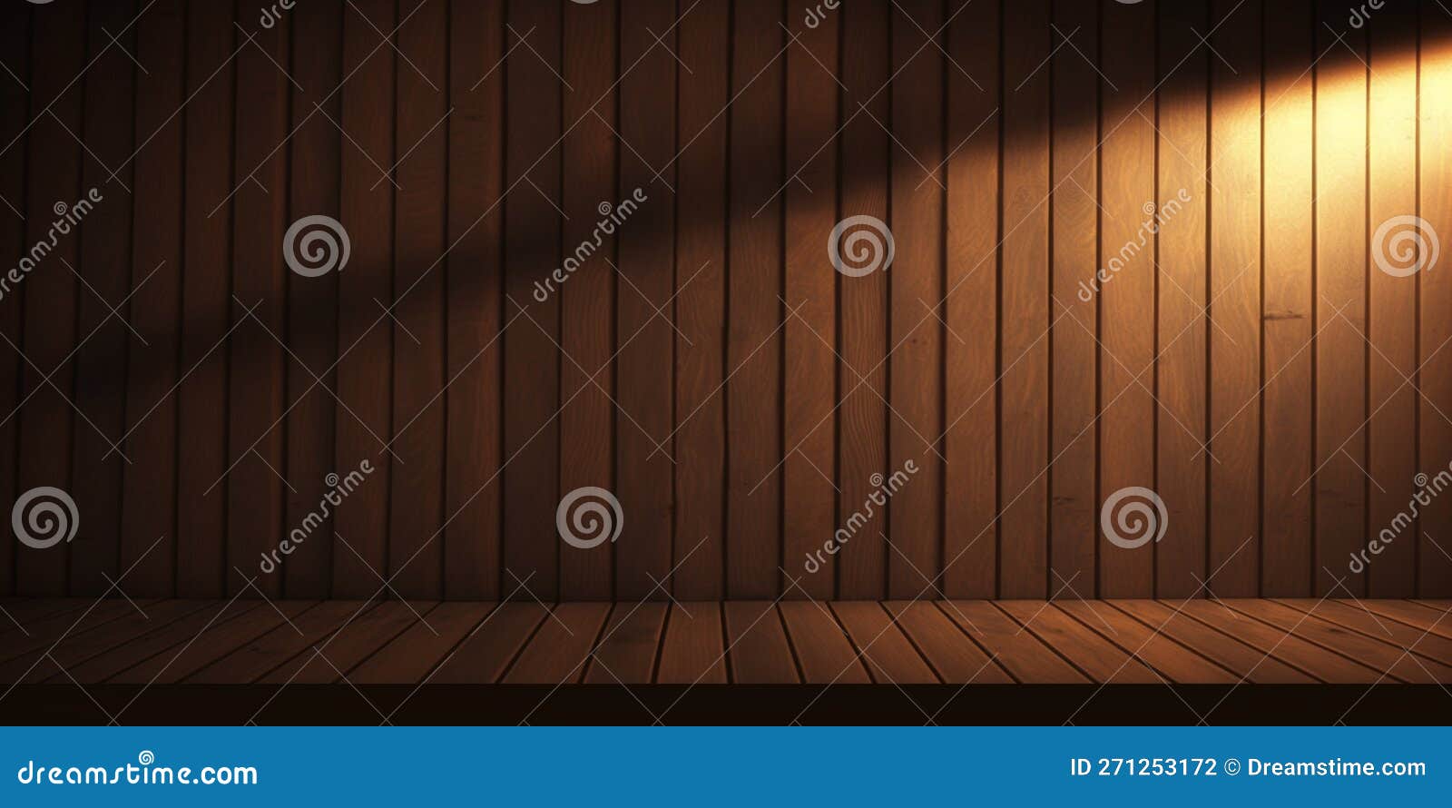Lit Realistic Wooden Wall, Top Light Shadow Generative AI Stock ...
