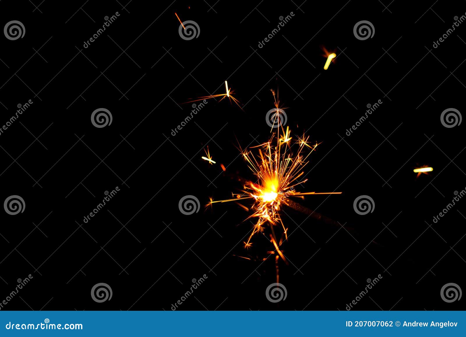 A Lit Sparkler Showing Bright Sparks Desing Abstract Stock Photo ...