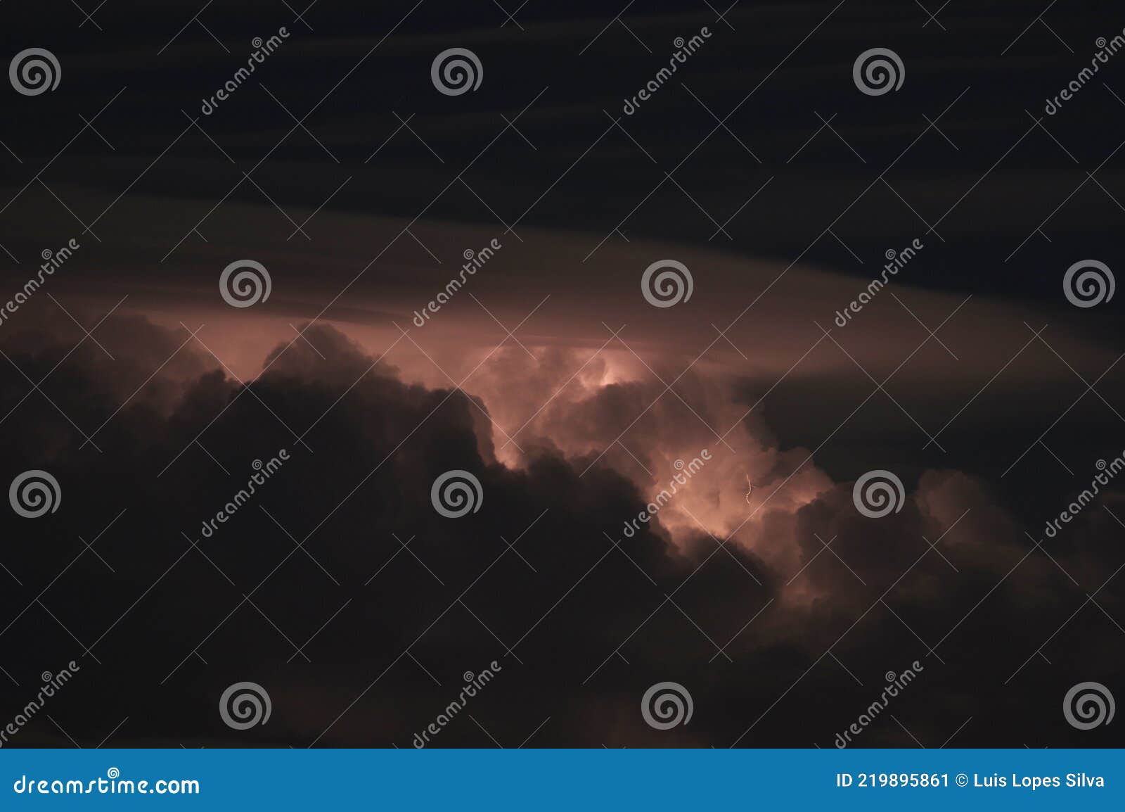 Intracloud lightning stock image. Image of phenomena - 219895861