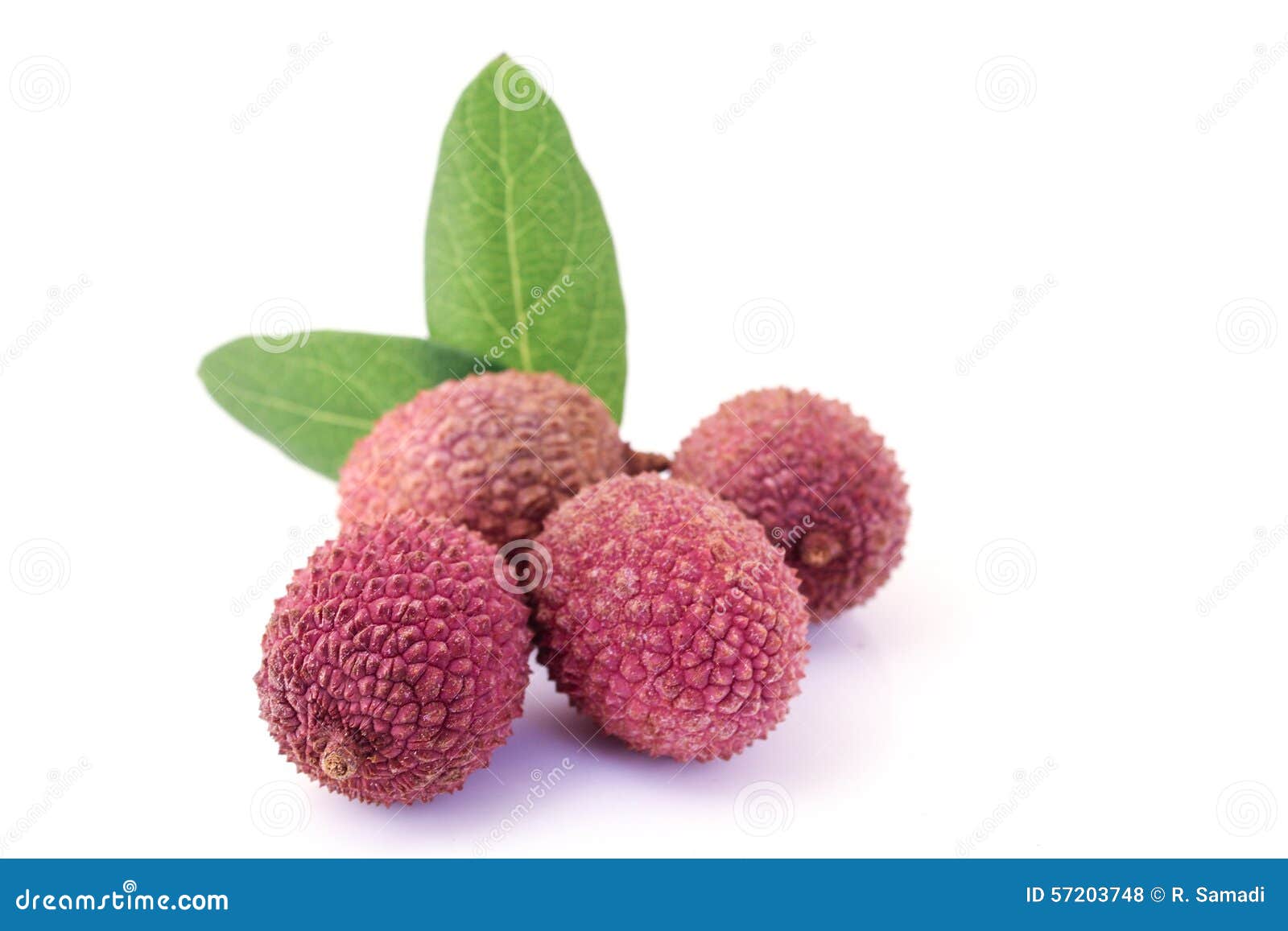 Litchees on a White Background Stock Photo - Image of fresh, delicious ...