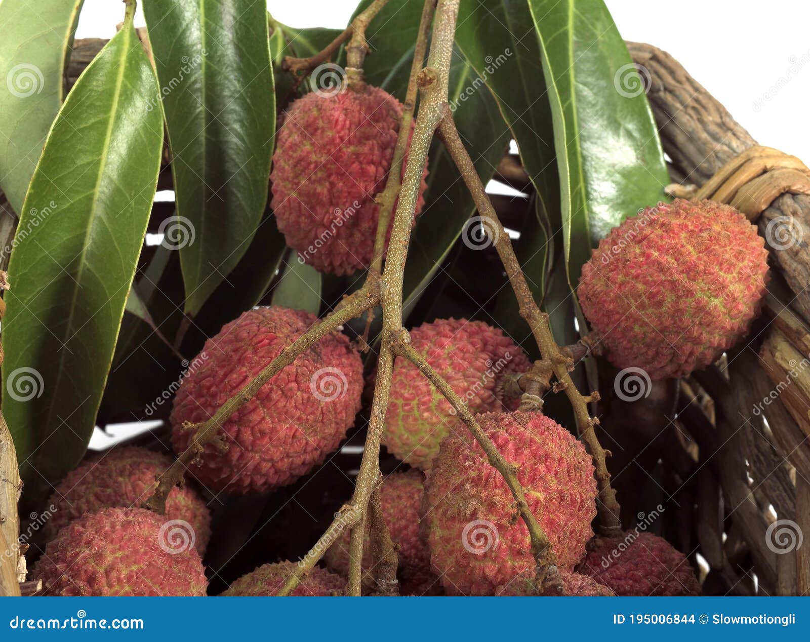 LITCHI or LITCHEE Litchi Sinensis in a BASKET Stock Photo - Image of ...
