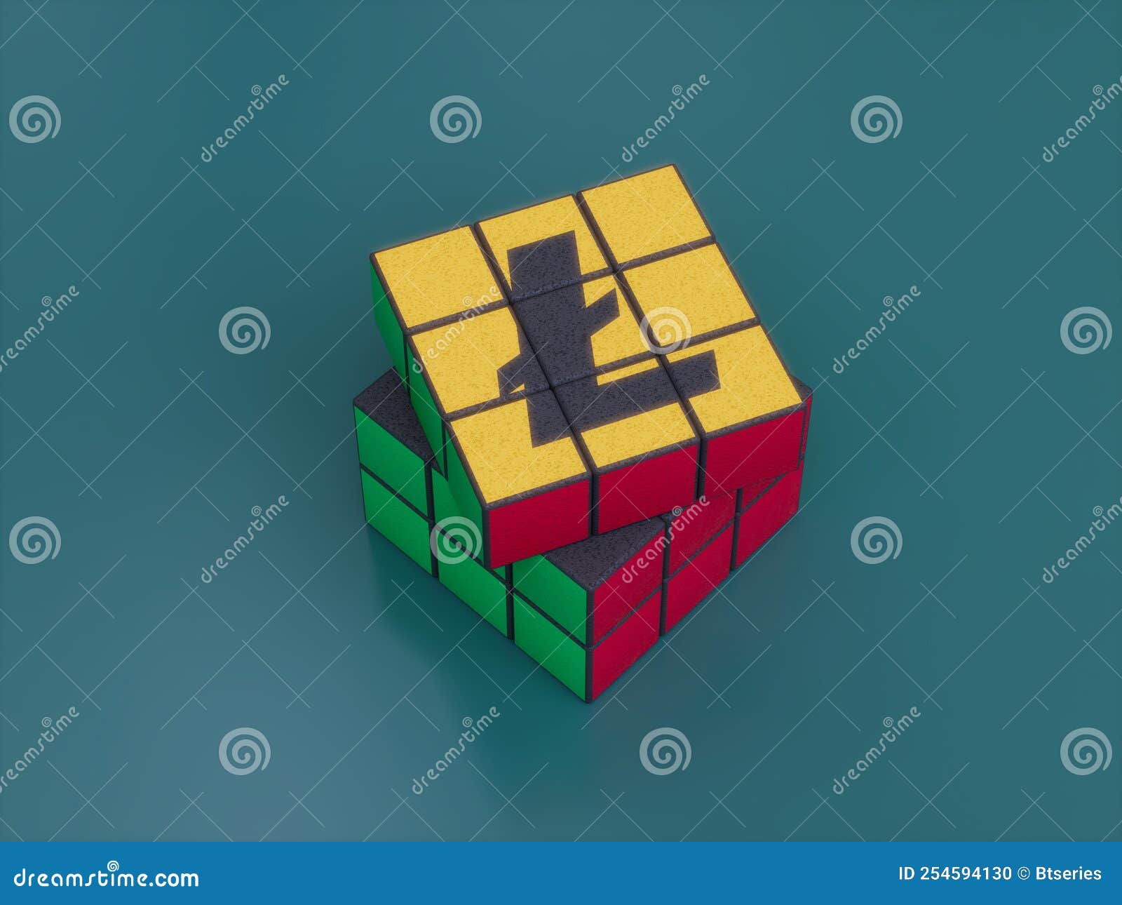 Lite Crypto Letter L Rubiks Cube Puzzle Solve Logic Game Difficult 3D ...