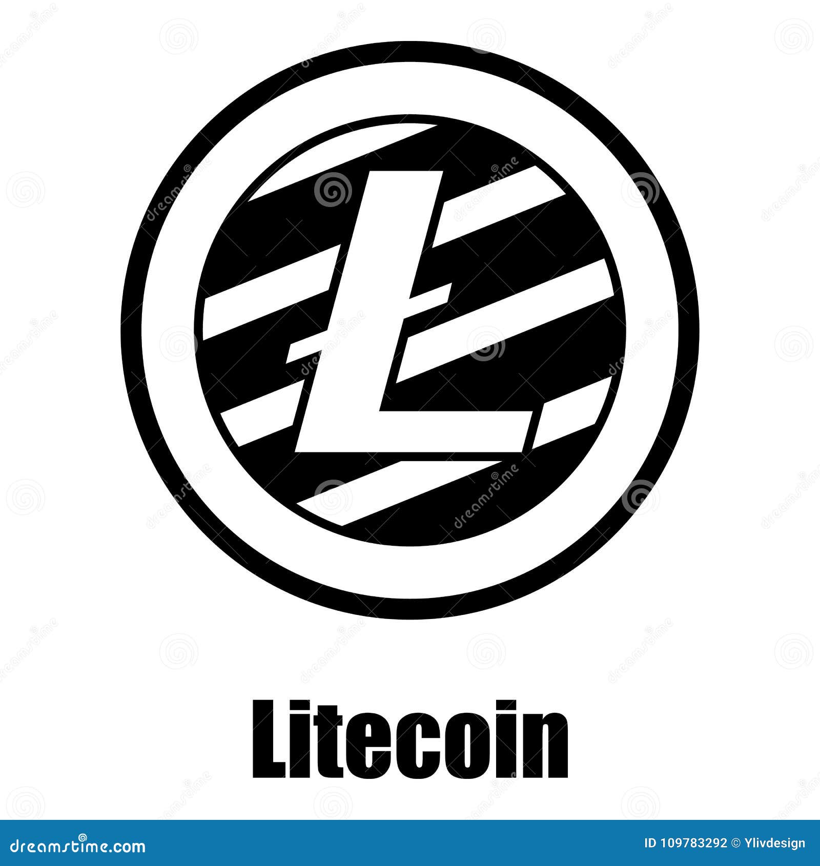 Litecoin Icon, Simple Style Stock Vector - Illustration of finance ...