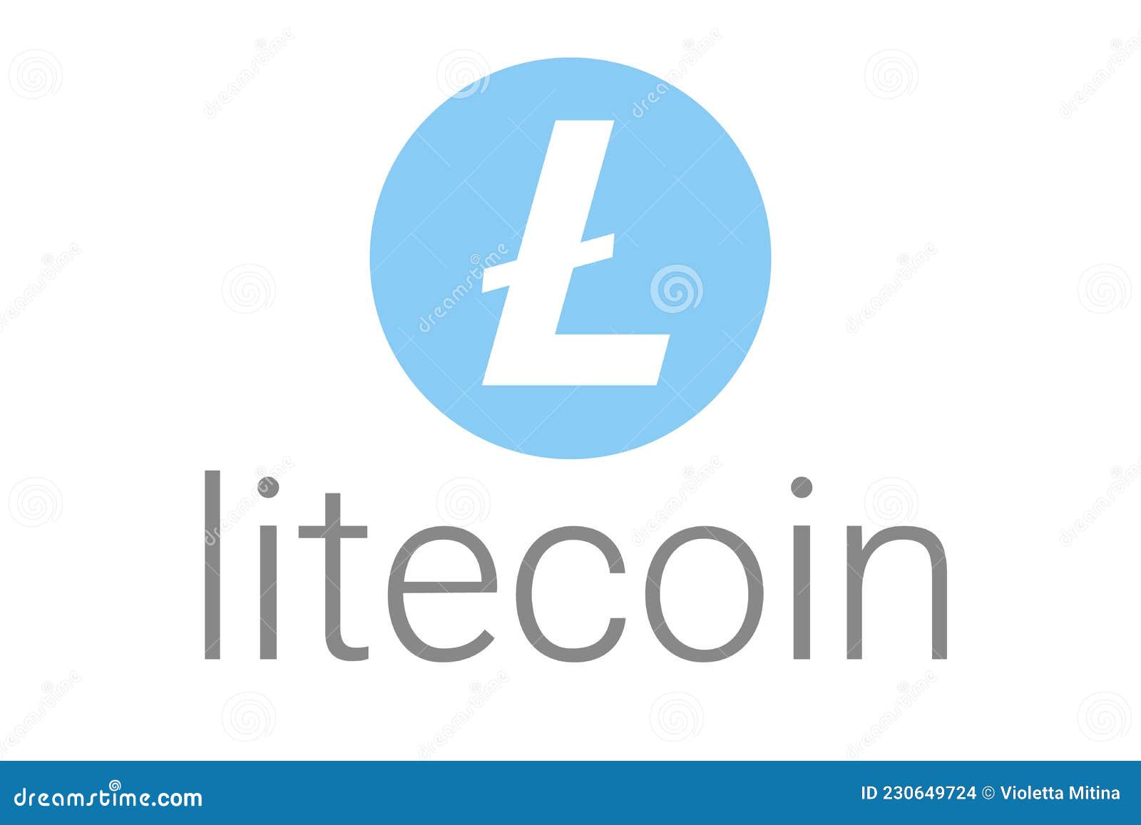 Litecoin Logos Vector Logo Text Icon Author S Development Stock Vector ...