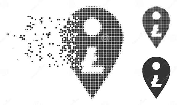 Litecoin Map Marker Disintegrating Pixel Halftone Icon Stock Vector ... Litecoin Map Marker Disintegrating Pixel Halftone Icon Stock Vector ...