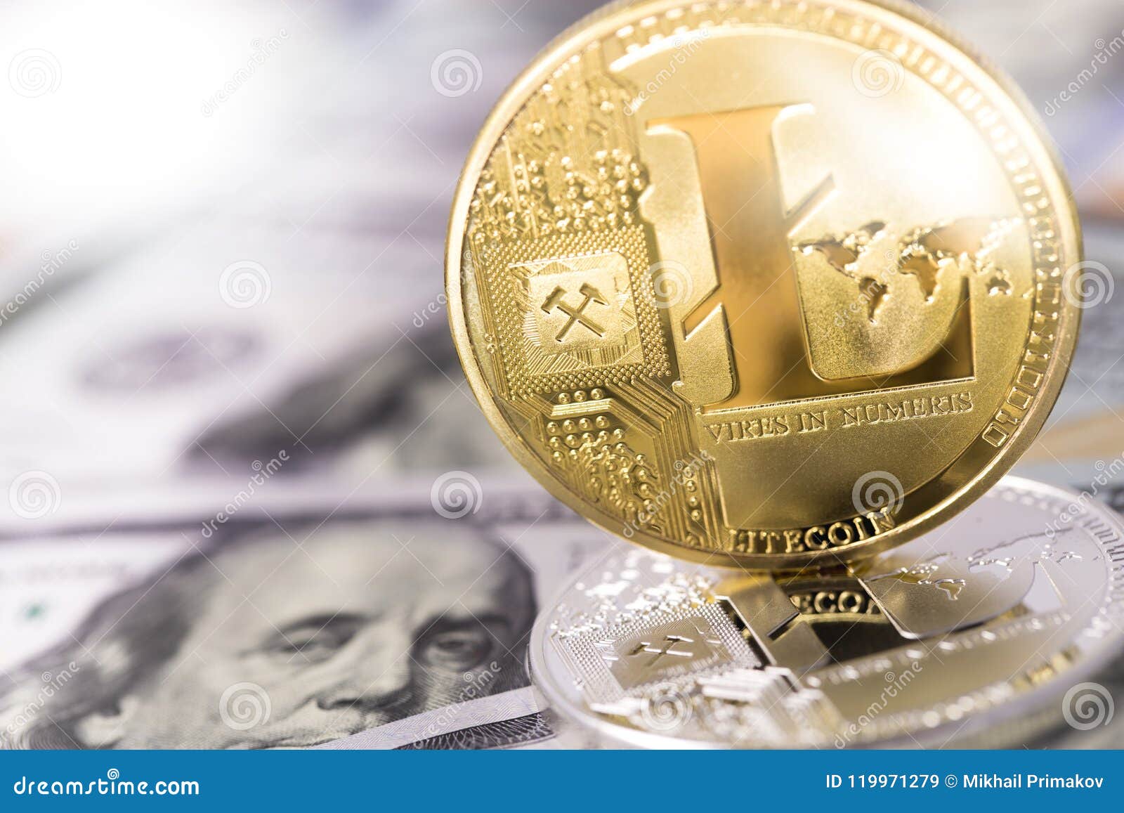 Litecoin logo stock image. Image of electronic, exchange - 119971279