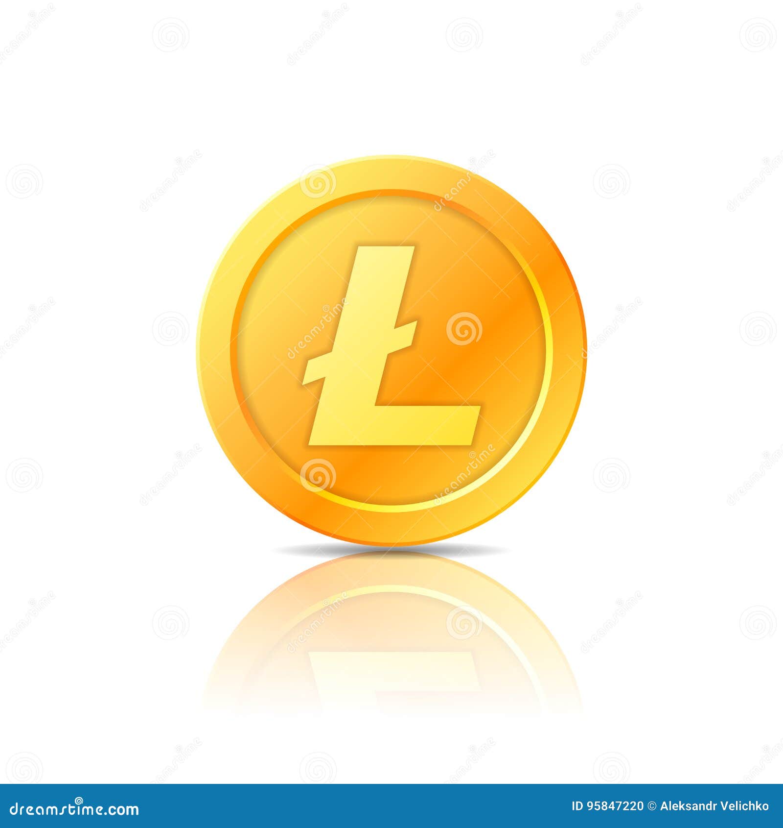 Litecoin Symbol, Icon, Sign, Emblem. Vector Illustration. Stock Vector ...