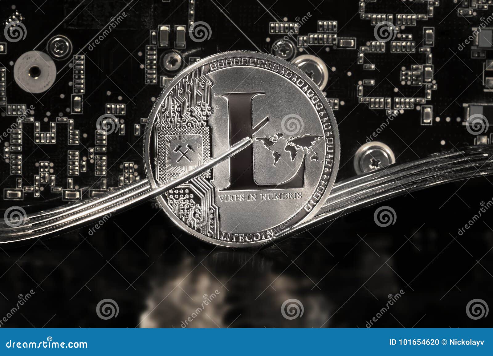 Litecoin stock photo. Image of litecoin, concept, chain - 101654620