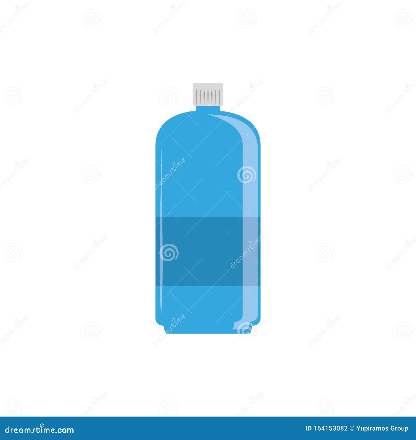 Liter Bottle Blue Plastic Flat Icon Blue Stock Vector - Illustration of ...