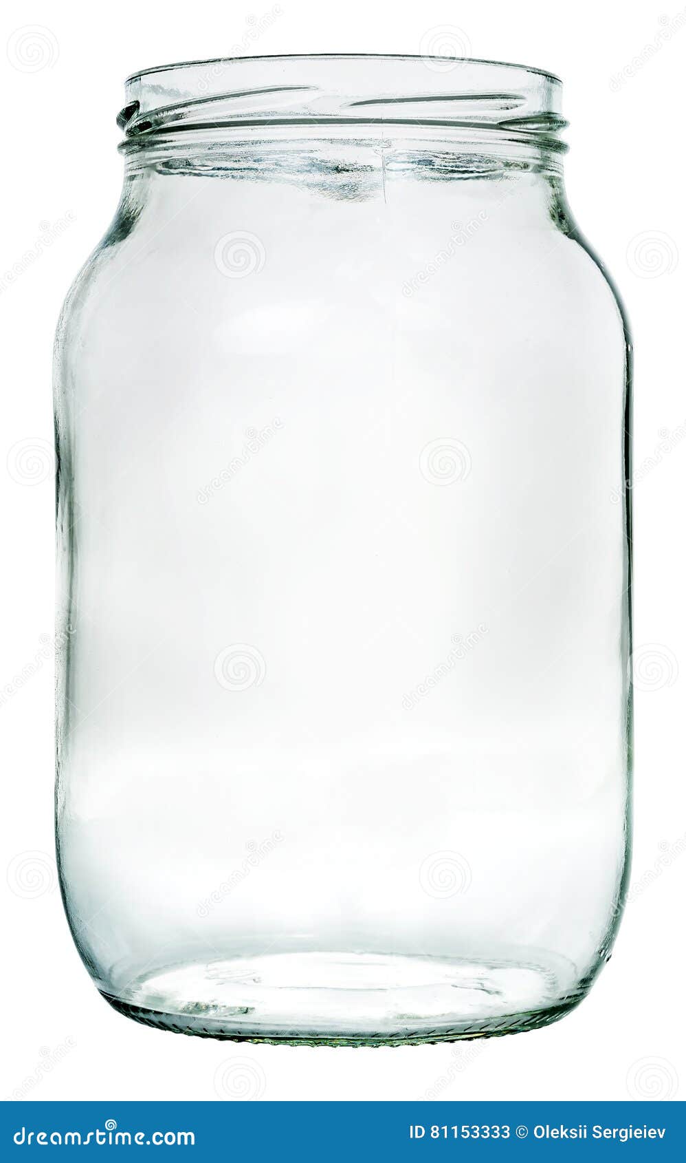 Liter Glass Jar. Isolation With Clipping Paths Royalty-Free Stock Photo ...