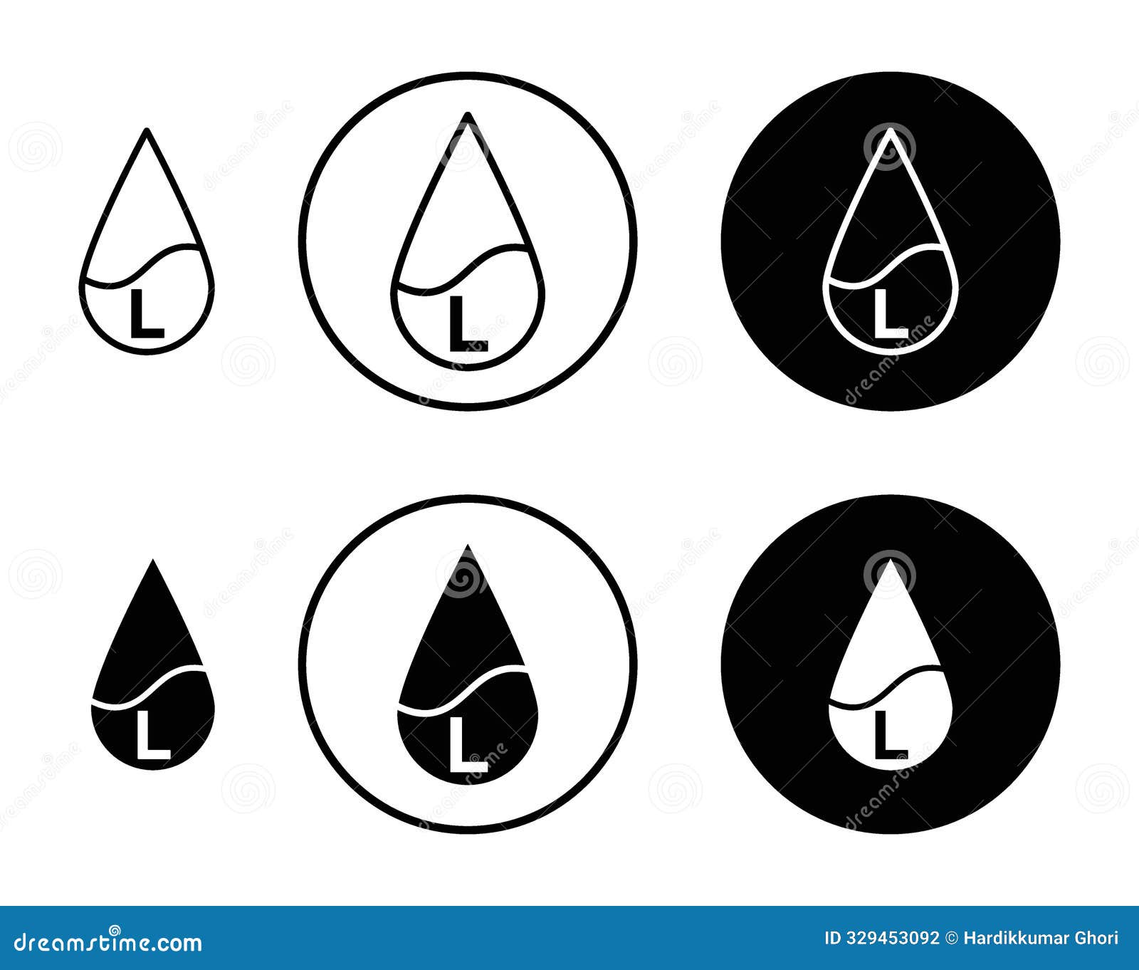 1 Liter Icon. Fluid Volume In Liters Sign. Liquid Drop Symbol. Flat ...