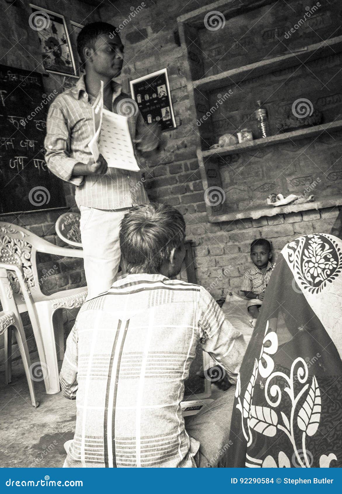 A Literacy Class in Rural India. Editorial Stock Image - Image of asia ...