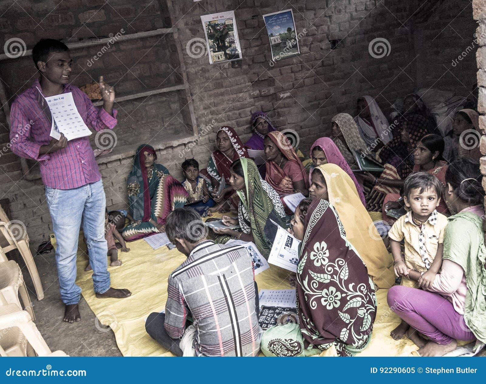 A Literacy Class in Rural India. Editorial Image - Image of literacy ...