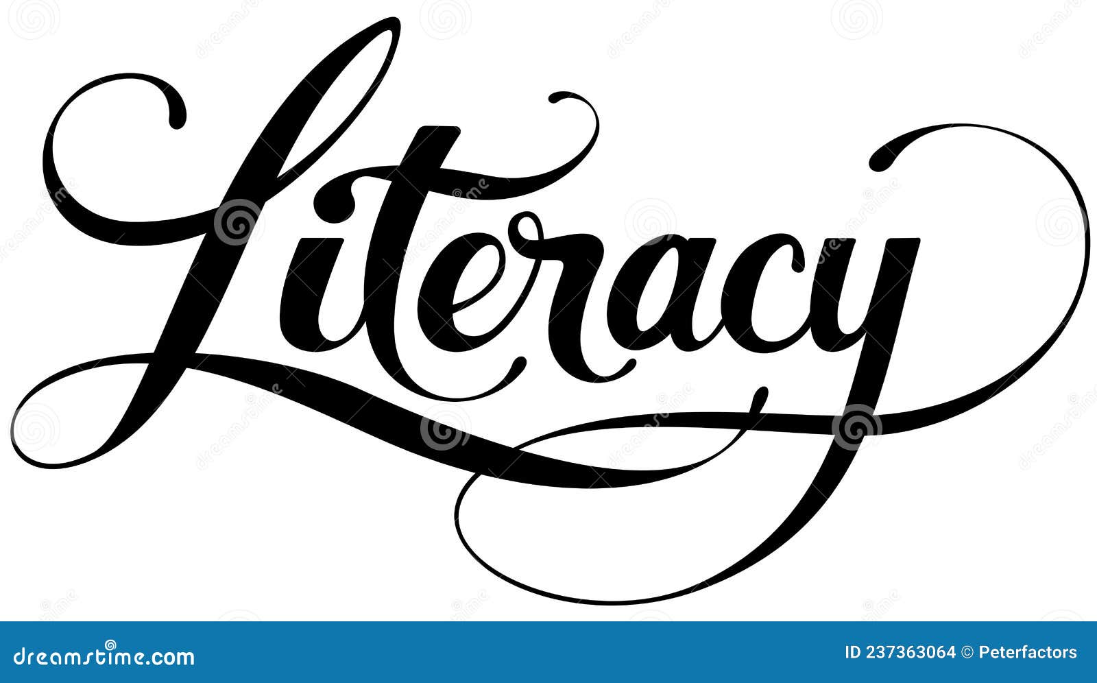 Literacy - Custom Calligraphy Text Stock Vector - Illustration of curve ... Literacy - Custom Calligraphy Text Stock Vector - Illustration of curve ...