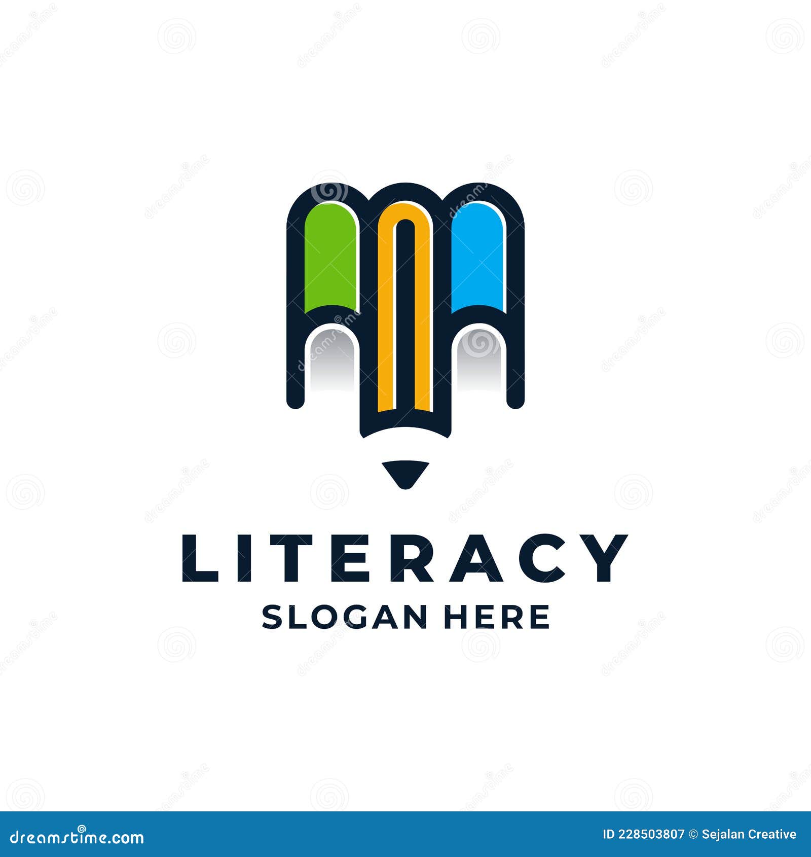 Literacy Logo Template Design Stock Vector - Illustration of education ...